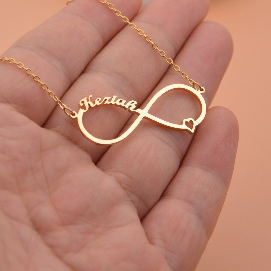 Gold Infinity Name Necklace,custom Infinity Necklace,personalized Gifts ...