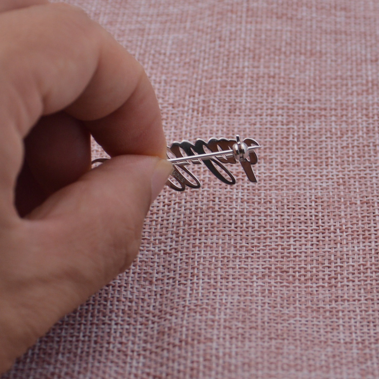 Custom Name Brooch-sterling Silver Name Pin-personalized Name - Etsy