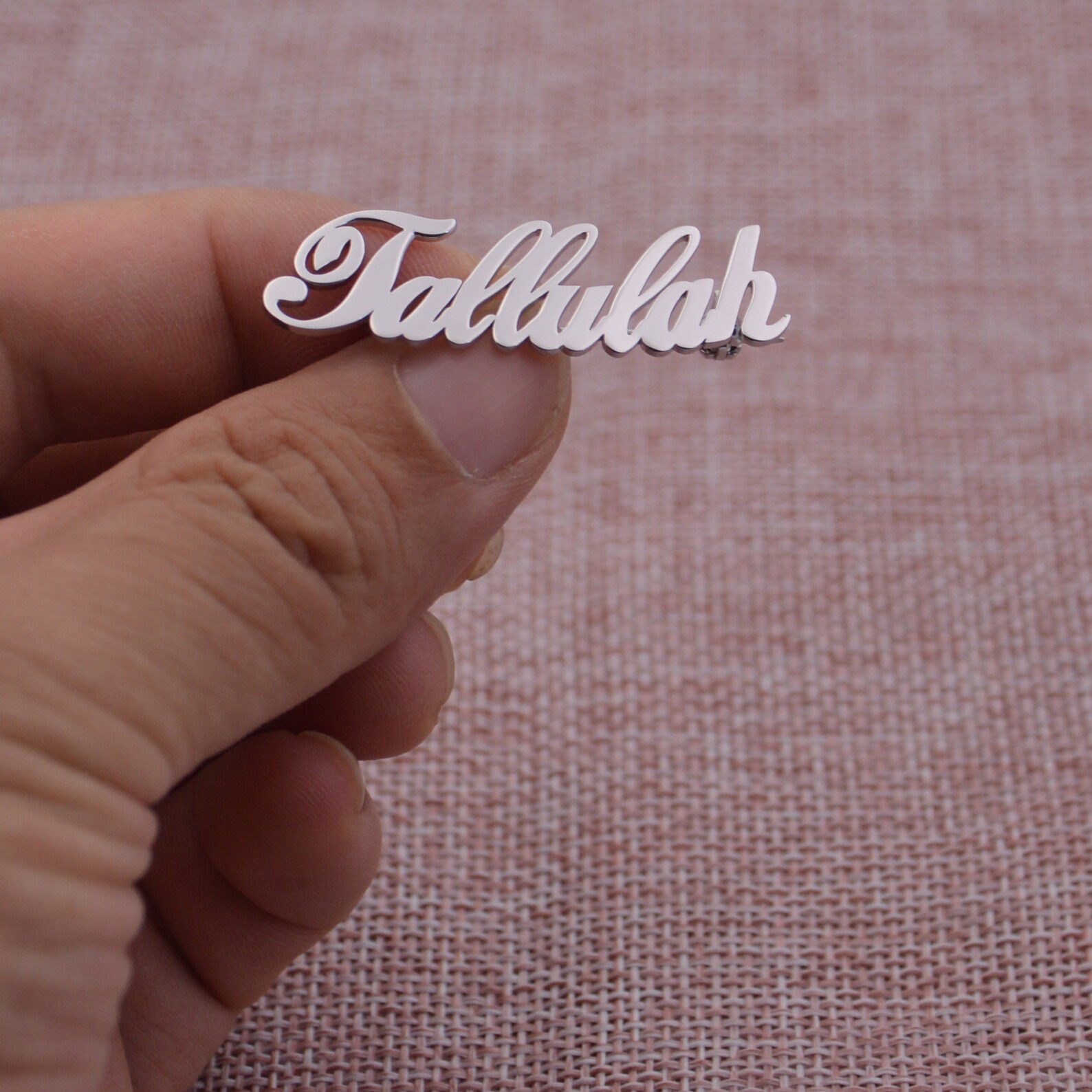 Custom Name Brooch-sterling Silver Name Pin-personalized Name - Etsy