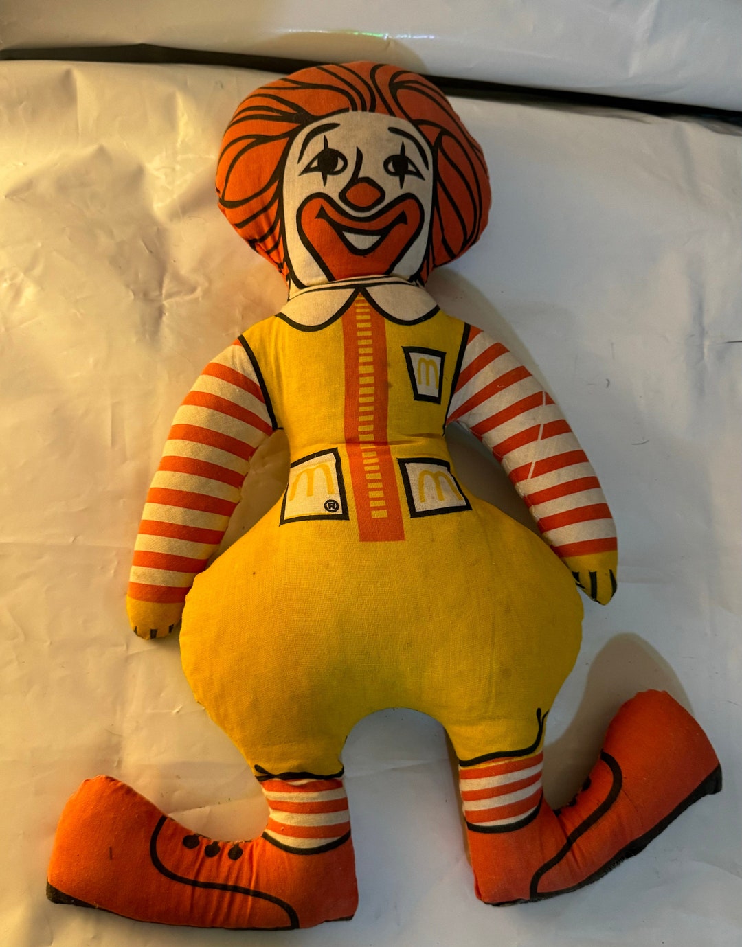 Ronald Mcdonald Clown Flat Plush Toy 16 Doll Rare Vintage 1974 - Etsy