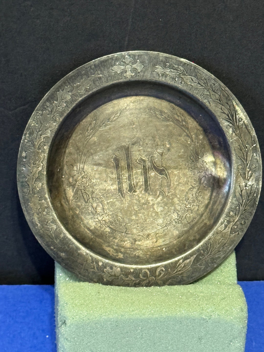 Homan Silver Plate Sick Call Special Metal IHS Plate Dish Vintage - Etsy