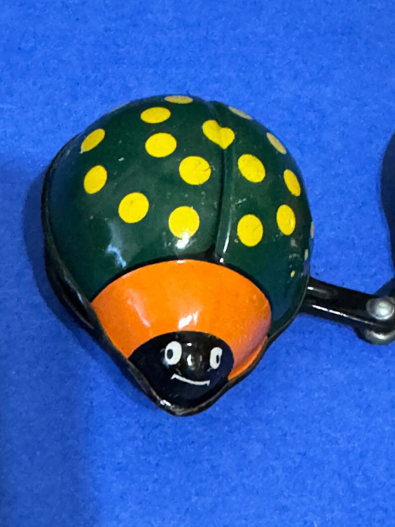 Lady Bug Momma and Babies Tin Wind-up Made by T.P.S. in Japan VINTAGE ...