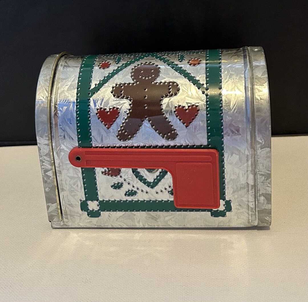 Mailbox Christmas Décor Gingerbread Man Red Hearts Candy Canes - Etsy