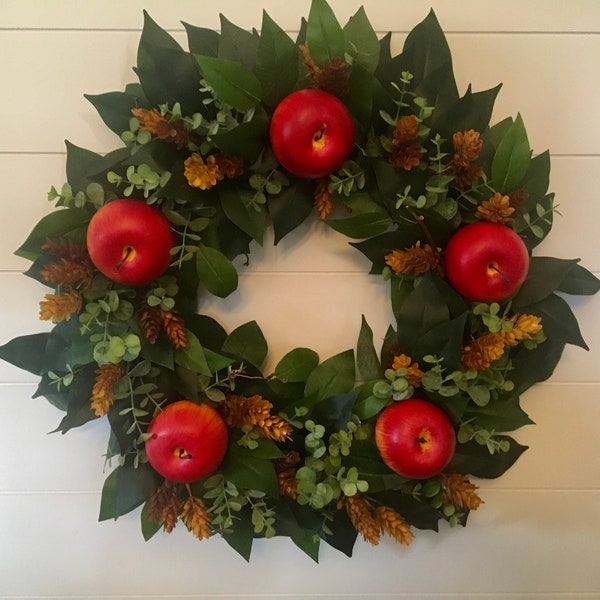 Apple Wreath - Etsy
