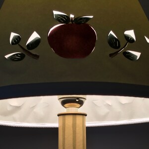 Cut and Pierced Stenciled Apple and Leaf Border Clip Top Shade - Etsy