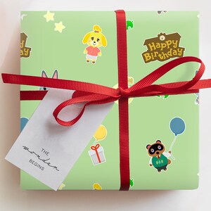 Animal Crossing Wrapping Paper | Animal Crossing Gift Wrap | Tom Nook ...
