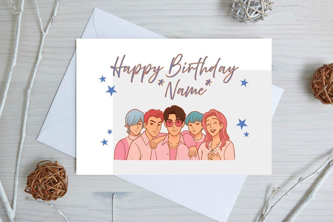 Personalised Saja Boys Birthday Card, Kpop Demon Hunters Birthday Card ...