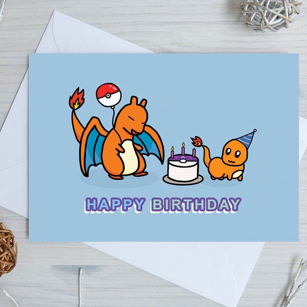 Charizard Greeting Card - Etsy UK
