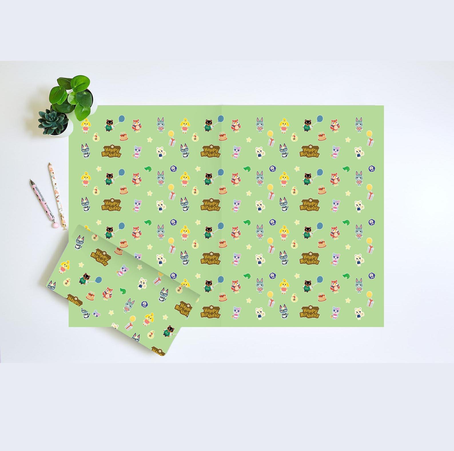 Animal Crossing Wrapping Paper | Animal Crossing Gift Wrap | Tom Nook ...