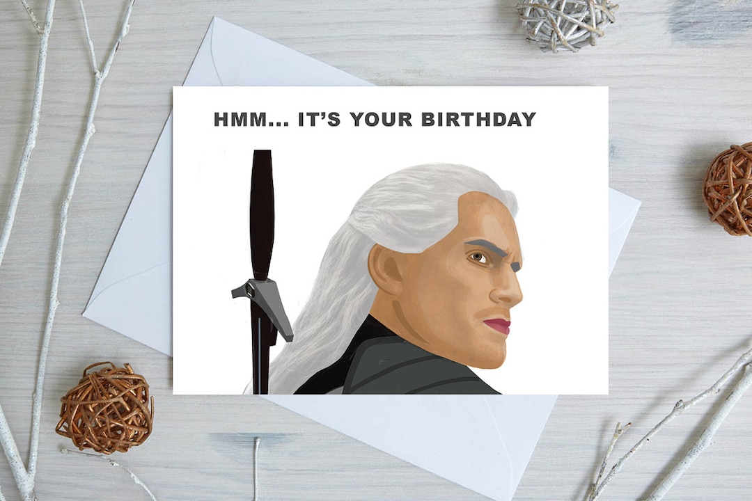 The Witcher Birthday Card Geralt Birthday Card Netflix Birthday Card ...