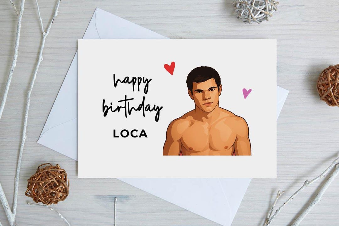 Jacob Black Birthday Card, Twilight Birthday Card, Jacob Black Greeting ...
