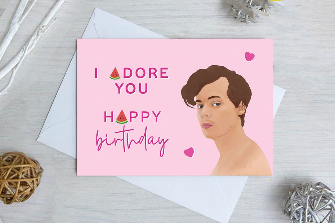 Harry Styles Birthday Card Harry Birthday Card One - Etsy Österreich
