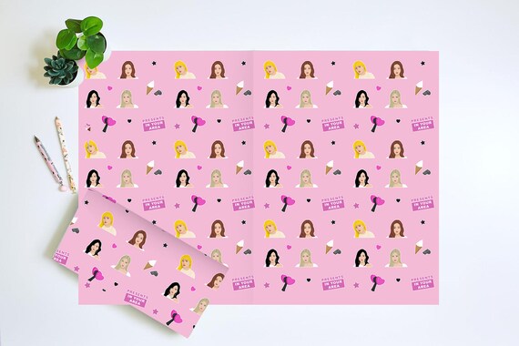 Blackpink Wrapping Paper Blackpink Gift Wrap Black Pink | Etsy UK