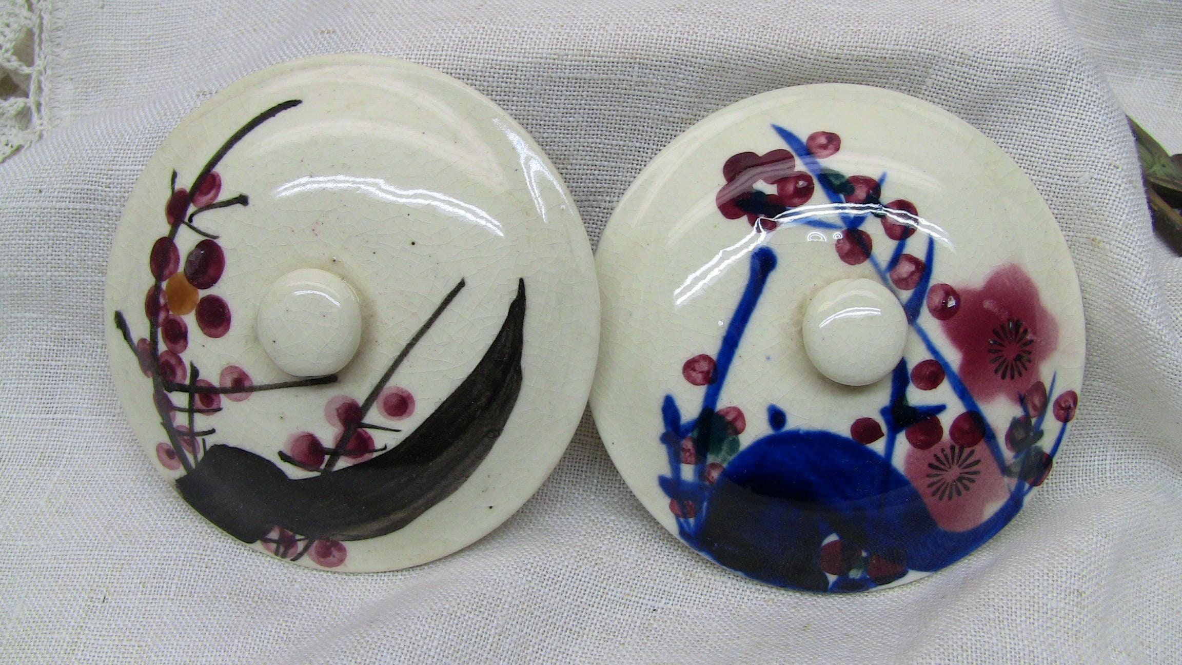 Rice Bowl With Lid, Made in Japan, Hand Painted - Etsy