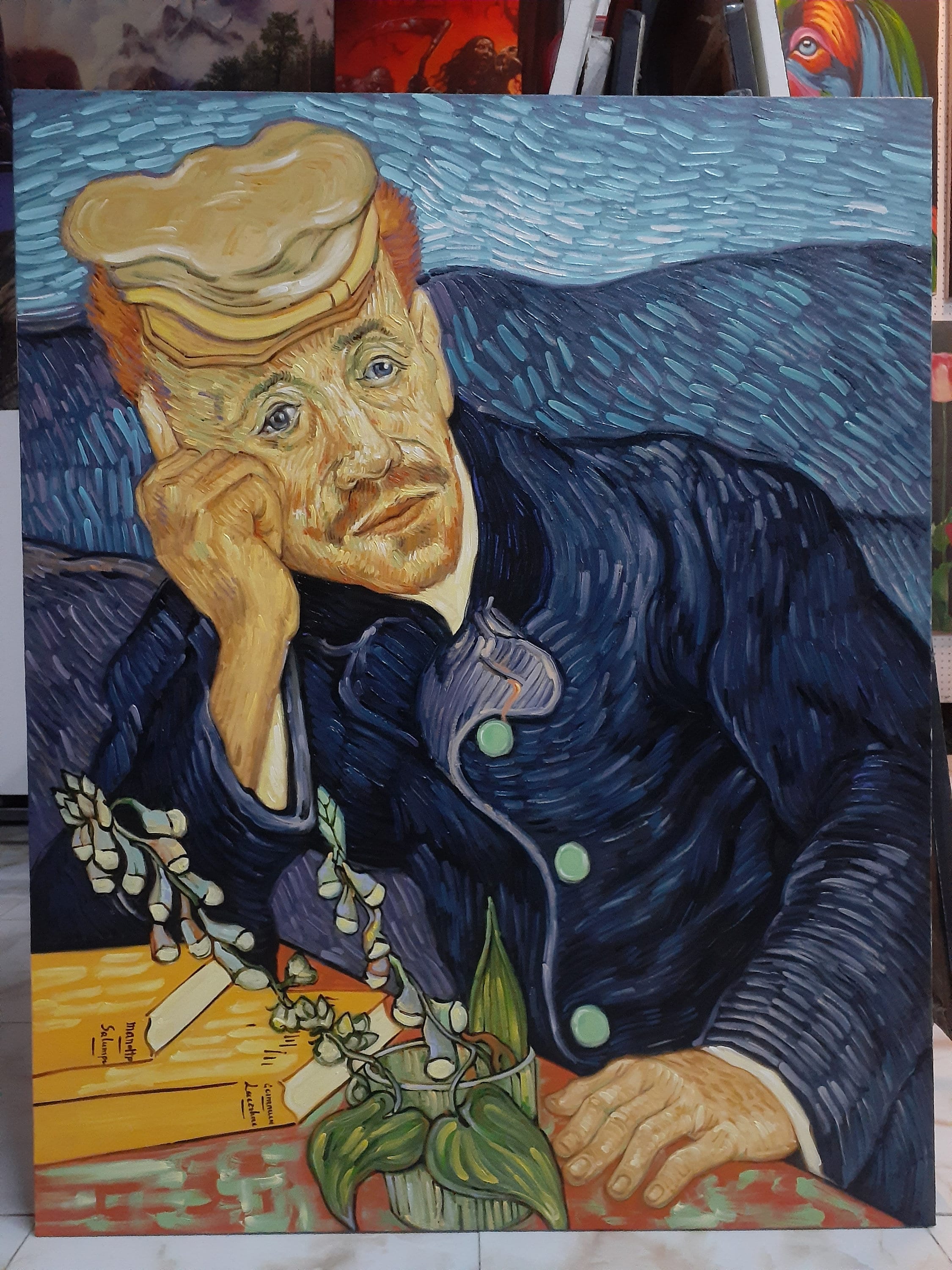 Portrait of Dr. Gachet Vincent Van Gogh Reproduction Painting Oil ...