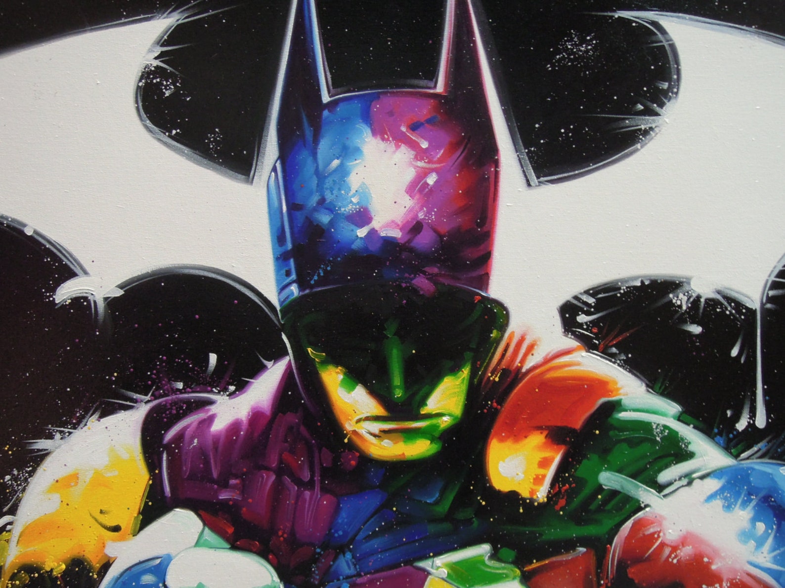 Batman Painting Art Work Painting Oil Painting on Canvas. - Etsy