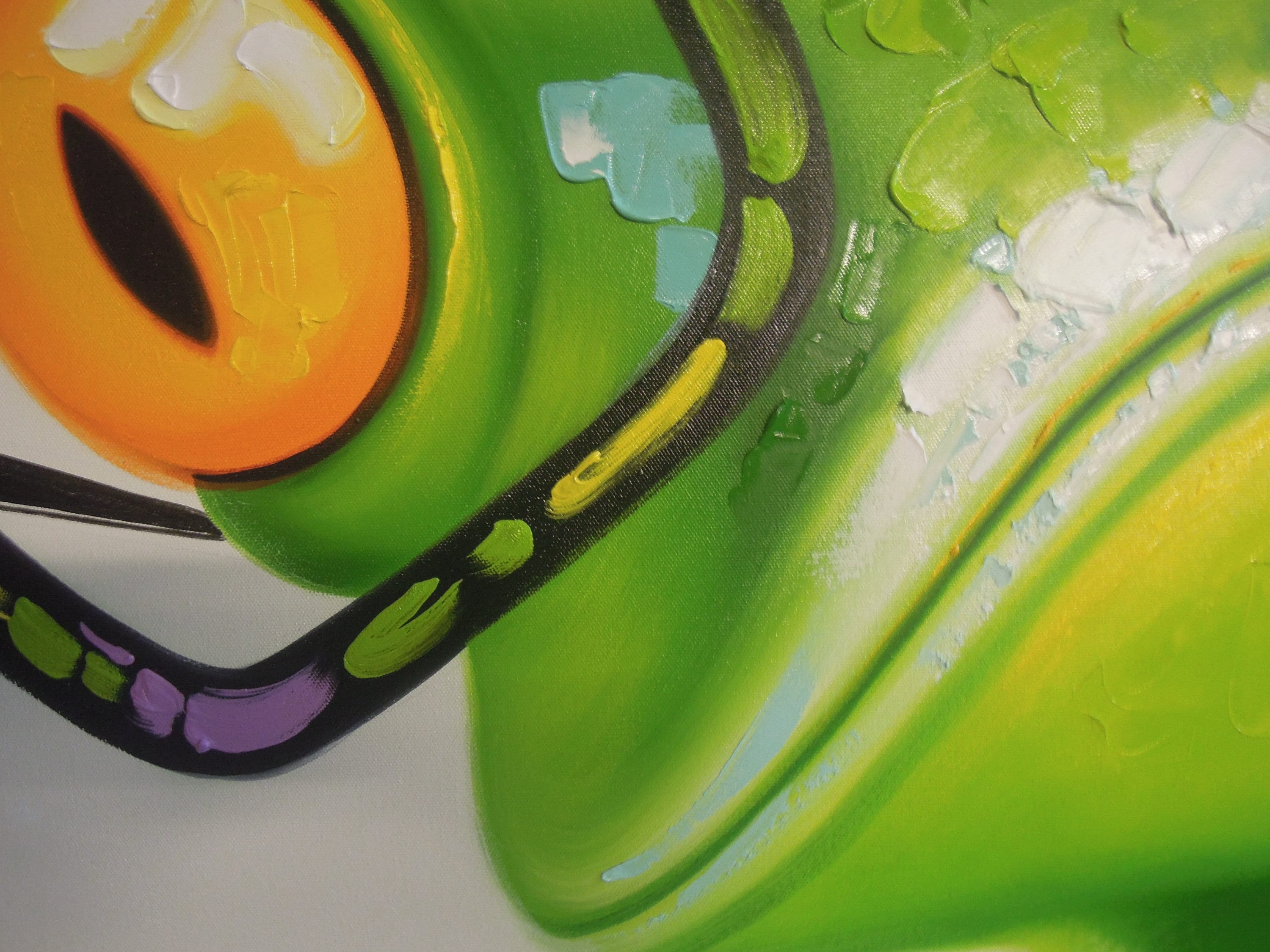 Colorful Frog Painting Art Work Painting Oil Painting on Canvas. - Etsy ...