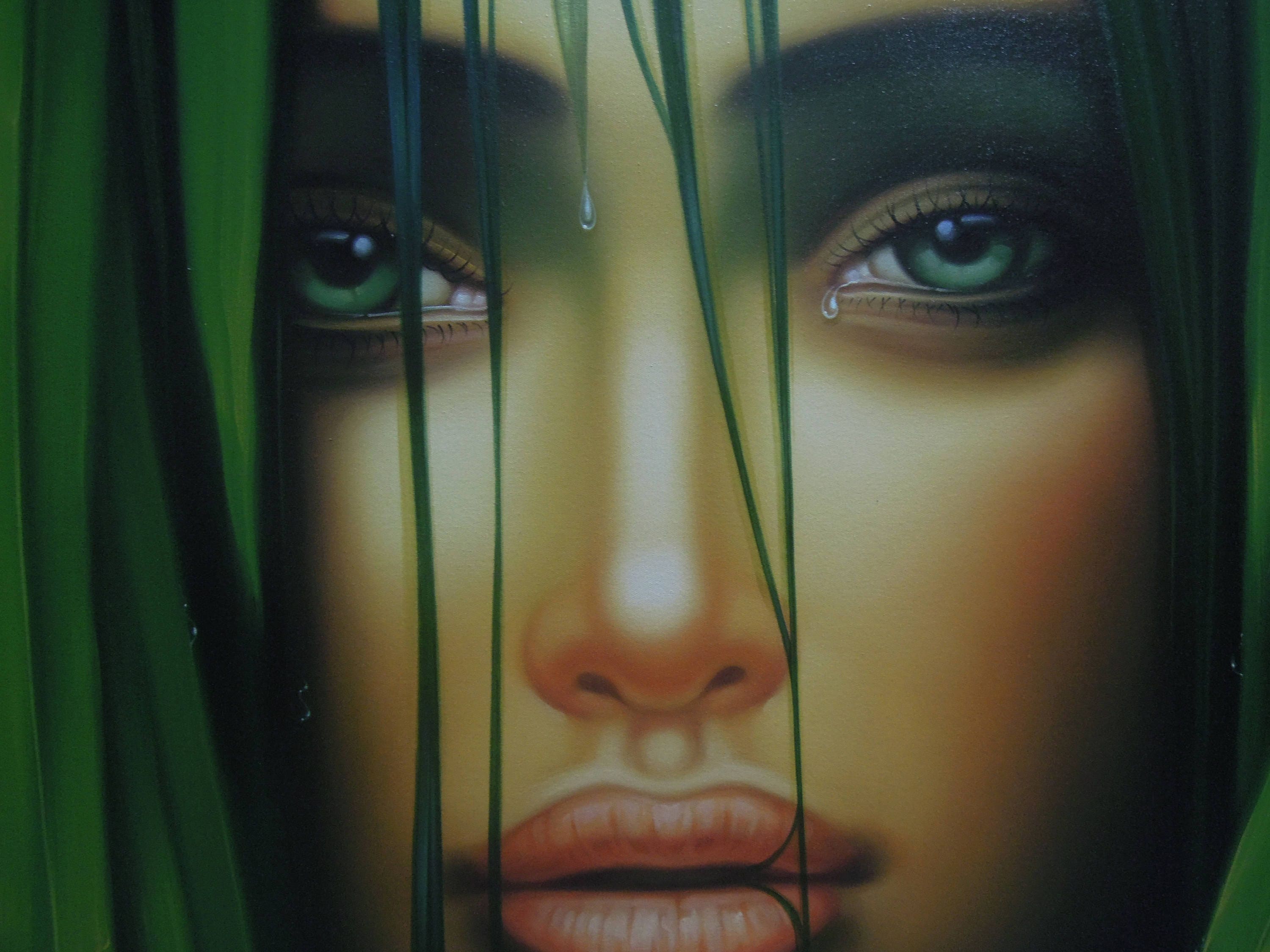 Lady Face Painting Art Work Painting Oil Painting on Canvas. - Etsy
