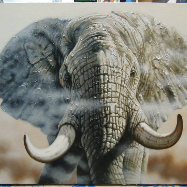 Elephant Painting - Etsy