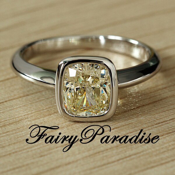 Cushion Bezel Ring - Etsy