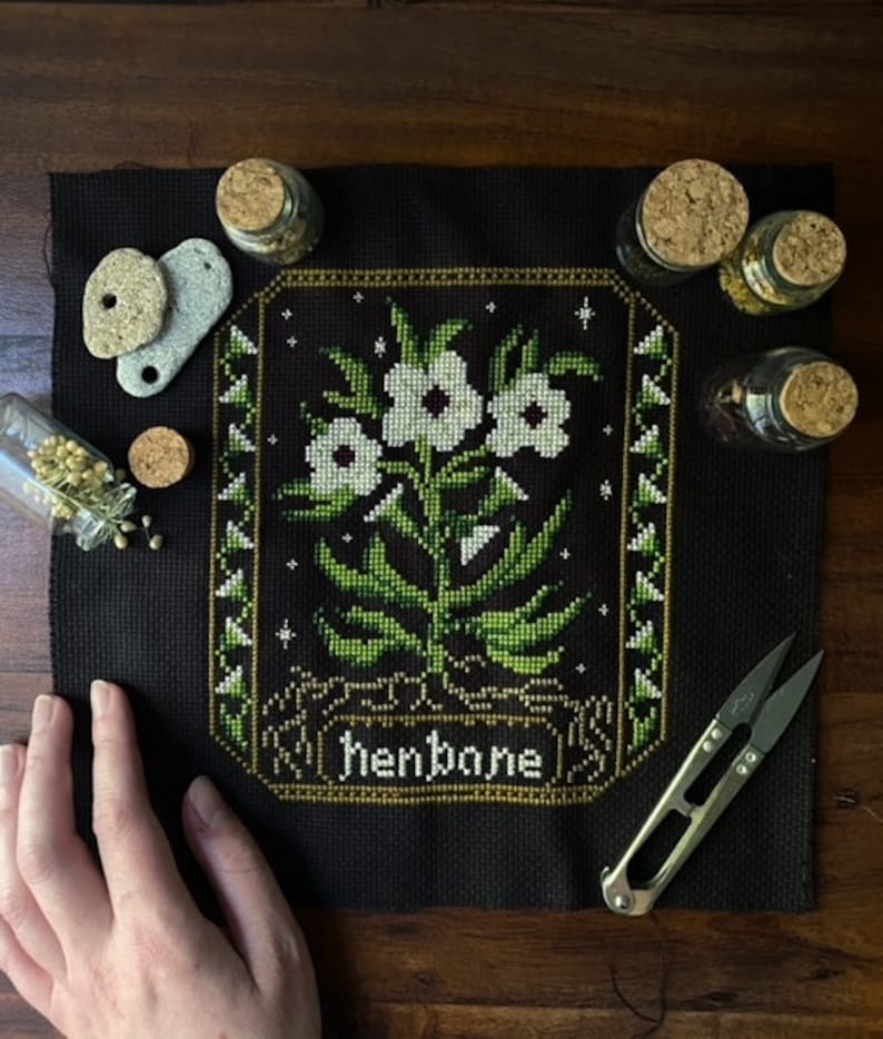 Henbane Poisonous Plants Cross Stitch Pattern/ Digital - Etsy
