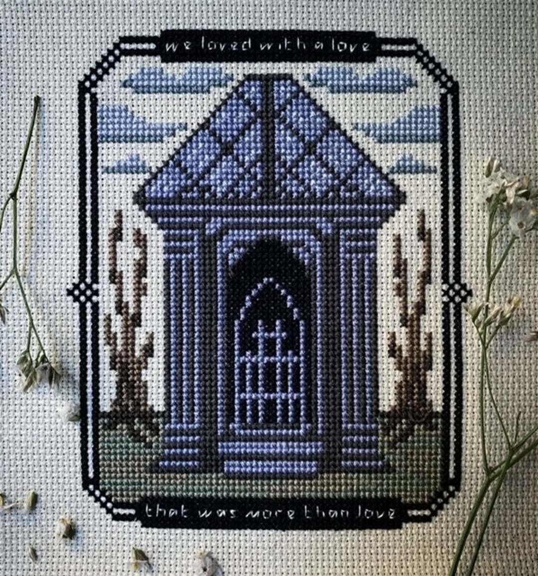 Annabel Lee Cross Stitch Pattern / Edgar Allan Poe / Memento Mori / Dark Aesthetic / Mourning ...