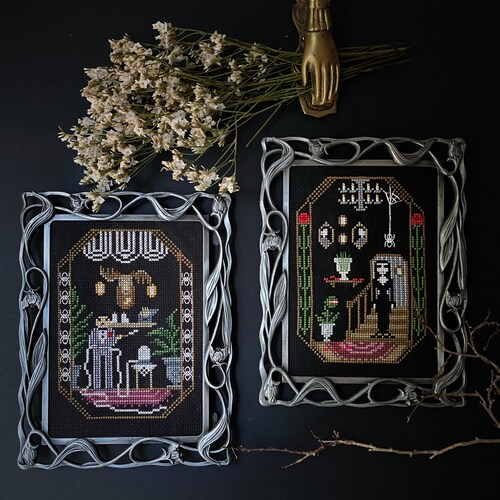 Addams Family Cross-stitch Pattern Gothic Needlepoint - Etsy