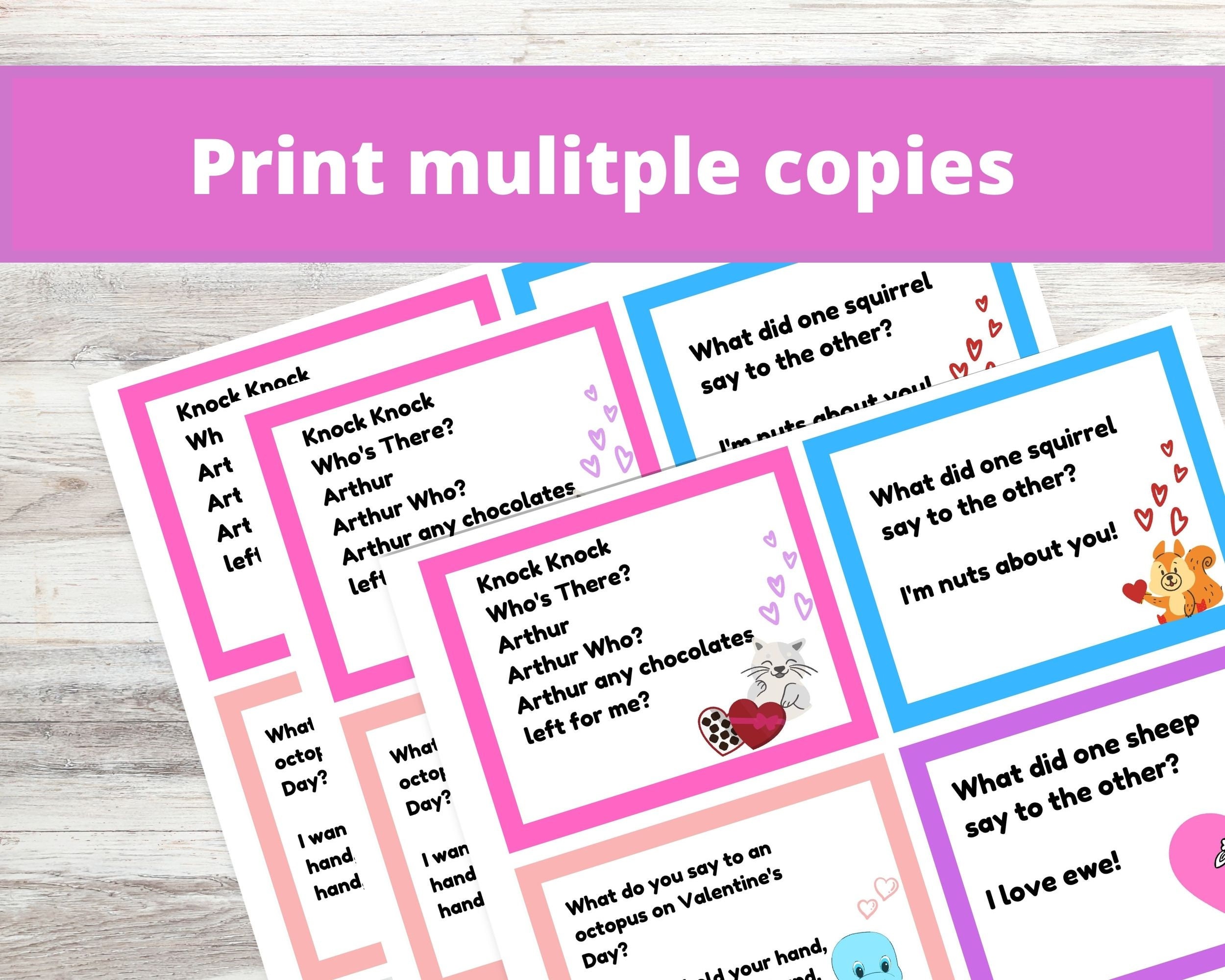 Valentine Joke Cards - Etsy