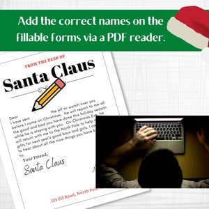 5 Fillable Letters From Santa - Etsy