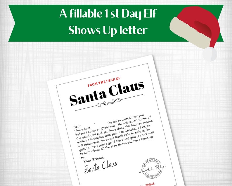 5 Fillable Letters From Santa - Etsy