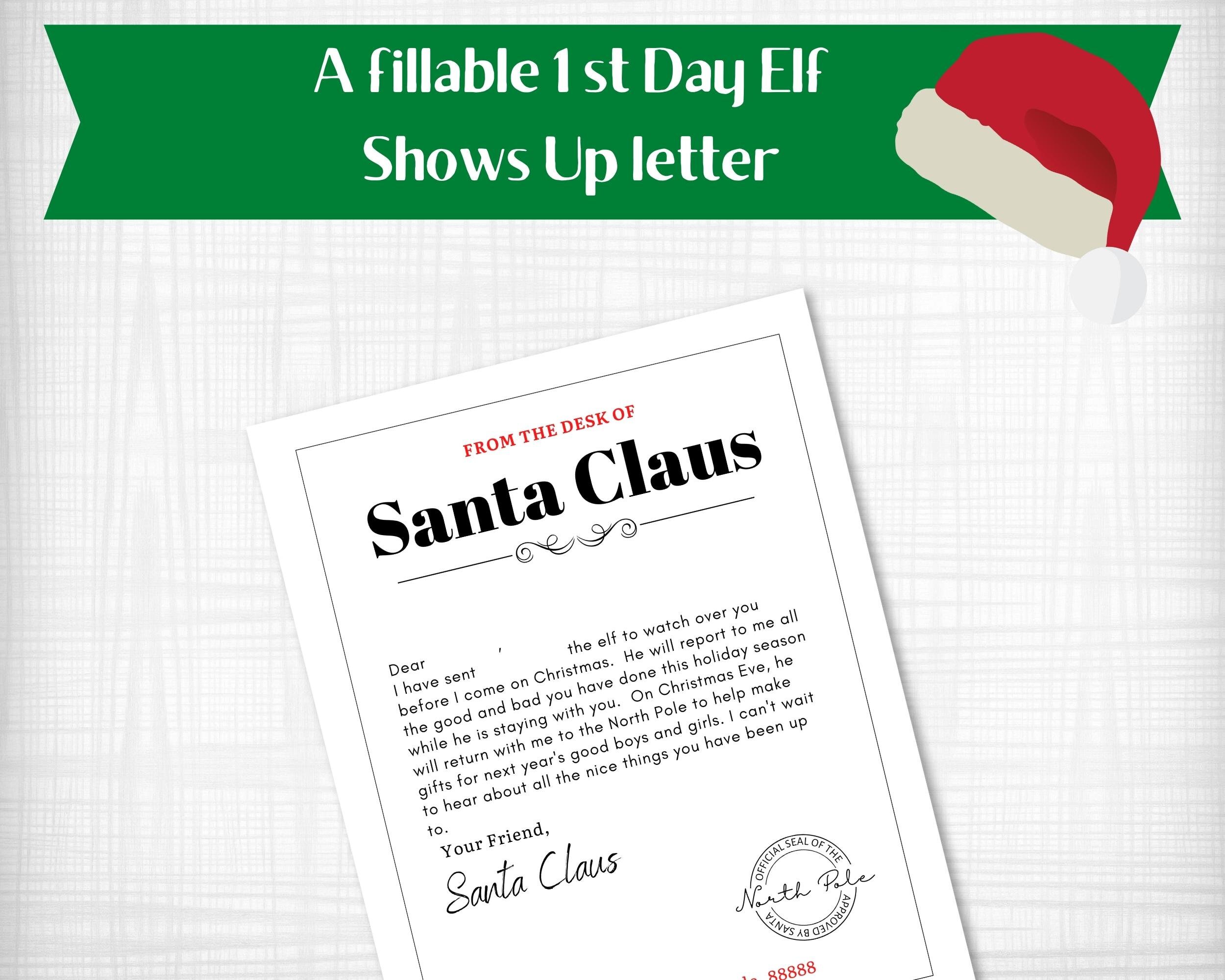 5 Fillable Letters From Santa - Etsy