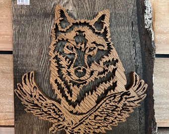 Scrollsaw Rustic Wood Cut Out/carving - Etsy