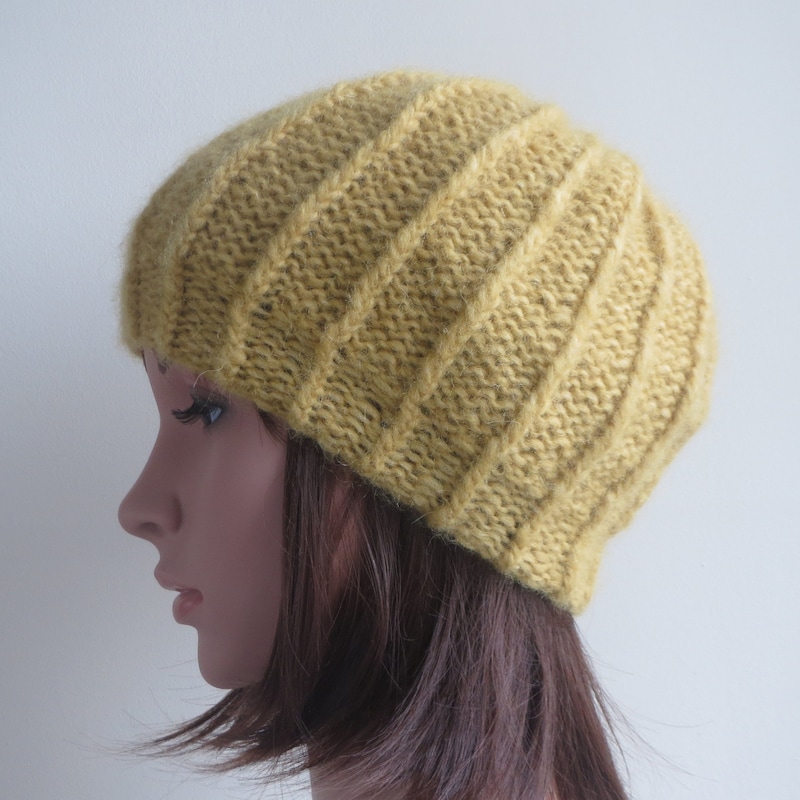 Yellow Knit Hat Women - Etsy