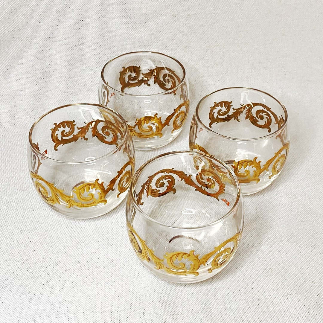 Roly Poly / Whiskey / Cocktail Glasses • 1960s • Vintage Barware • Cera ...