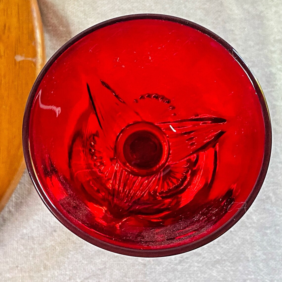 Art Deco • Cocktail Glasses • Morgantown Glass • Stemware • Ruby Red ...