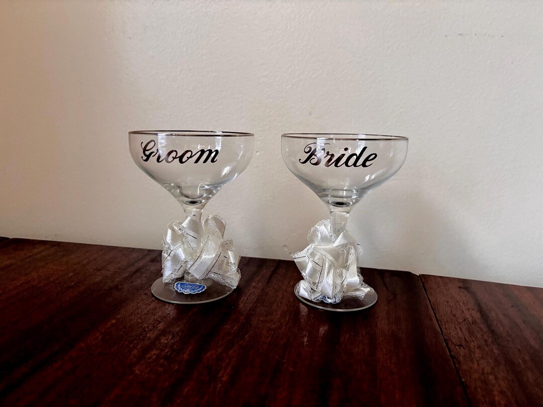 1950s Champagne Coupes • Vintage Toasting Glasses • Wedding Gift ...