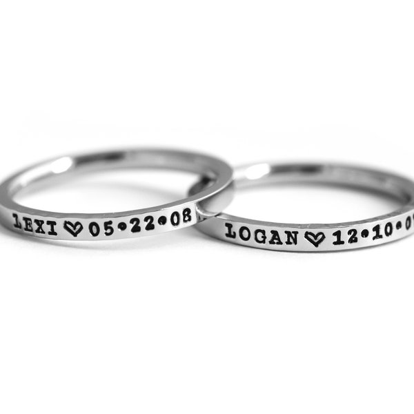 Stamped Ring - Etsy