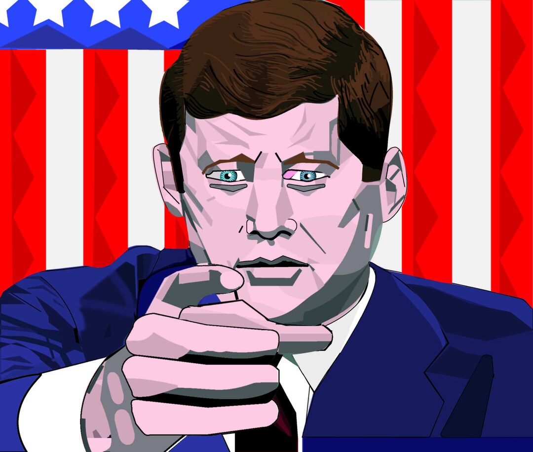 JFK Vector Illustration Art | John F. Kennedy Portrait | Historical ...