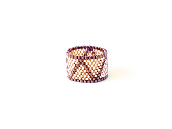 Items similar to Tribal Triangles - Geometric, Urban statement ring ...