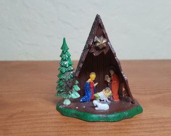 Wooden creche | Etsy