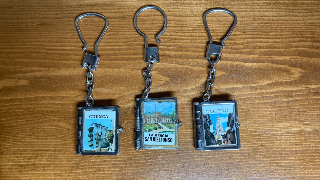 1960s Mini Postcard Accordion Keychains in the Shape of Small Books ...
