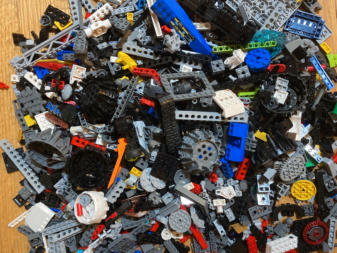Genuine -- and Authentic! -- LEGO Technic Bulk Lot Multi-colored Pieces ...
