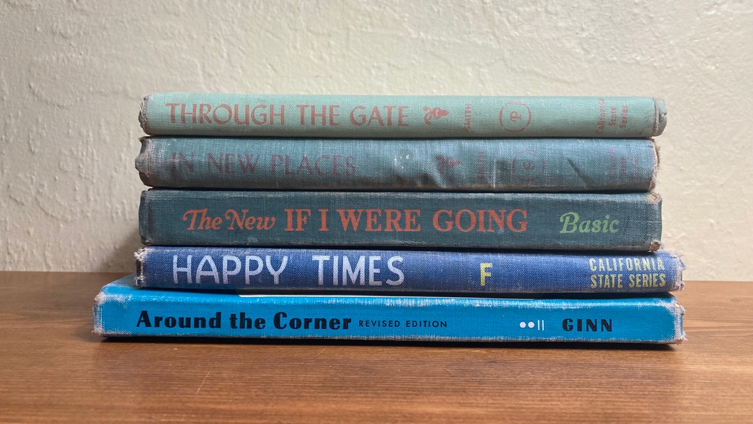 Lot of 5 Vintage Elementary School Books for Reading, Writing, and ...
