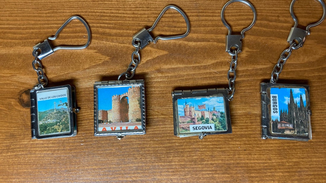 1960s Mini Postcard Accordion Keychains in the Shape of Small Books ...