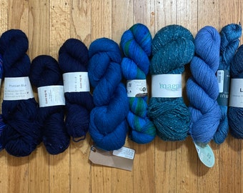 Hand Dyed Yarn Superwash Merino Wool Blue Green Gray - Etsy