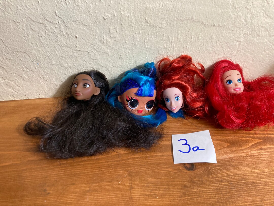 Barbie, Skipper, and Monster High Doll Heads and Wigs in Black ...