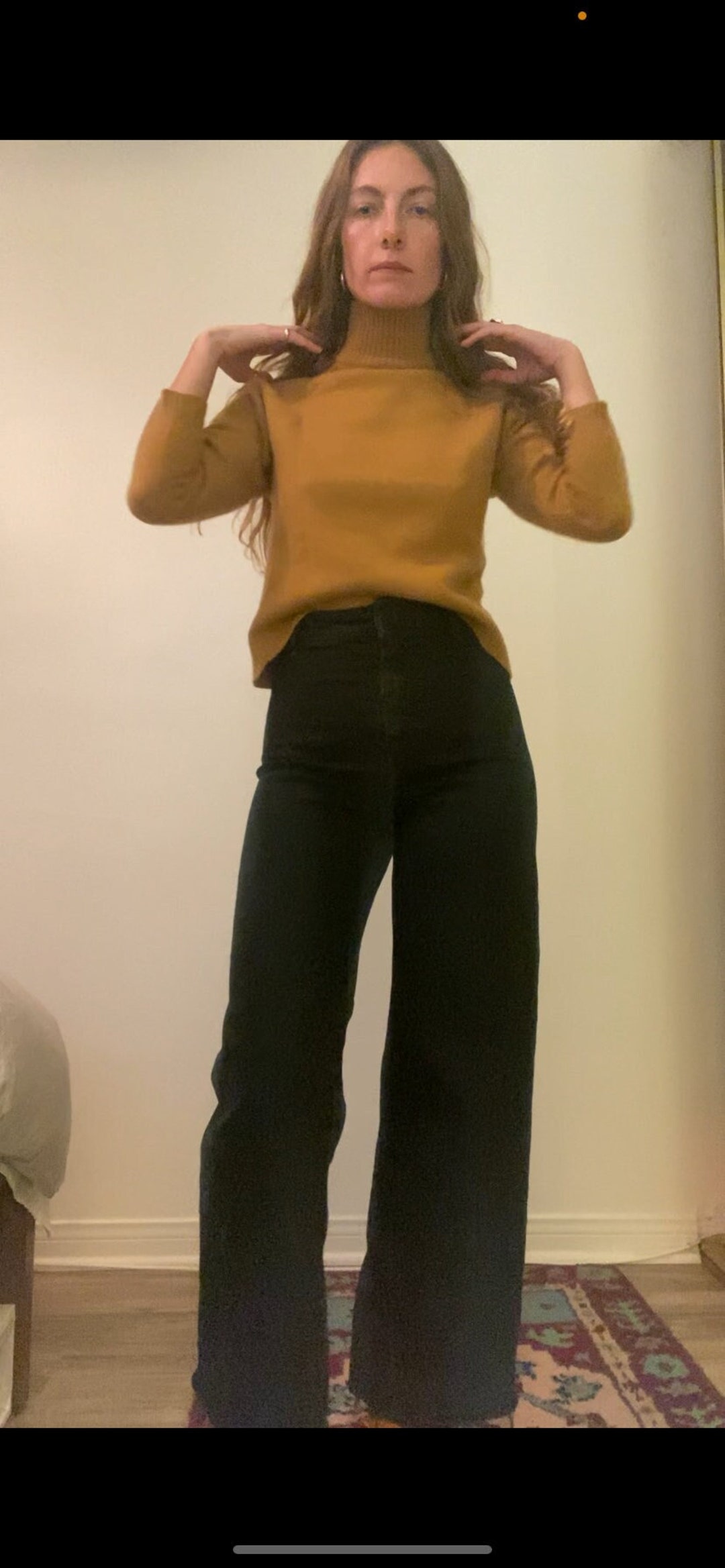 Iris Singer Camel Cashmere Turtleneck - Etsy