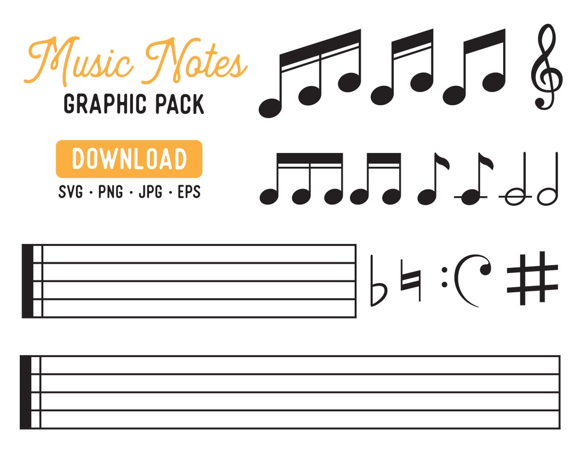Music Clipart Bundle Music SVG Pack Music Note Clipart | Etsy