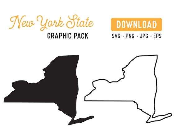 New York State Clipart Bundle New York Cutfile New York | Etsy