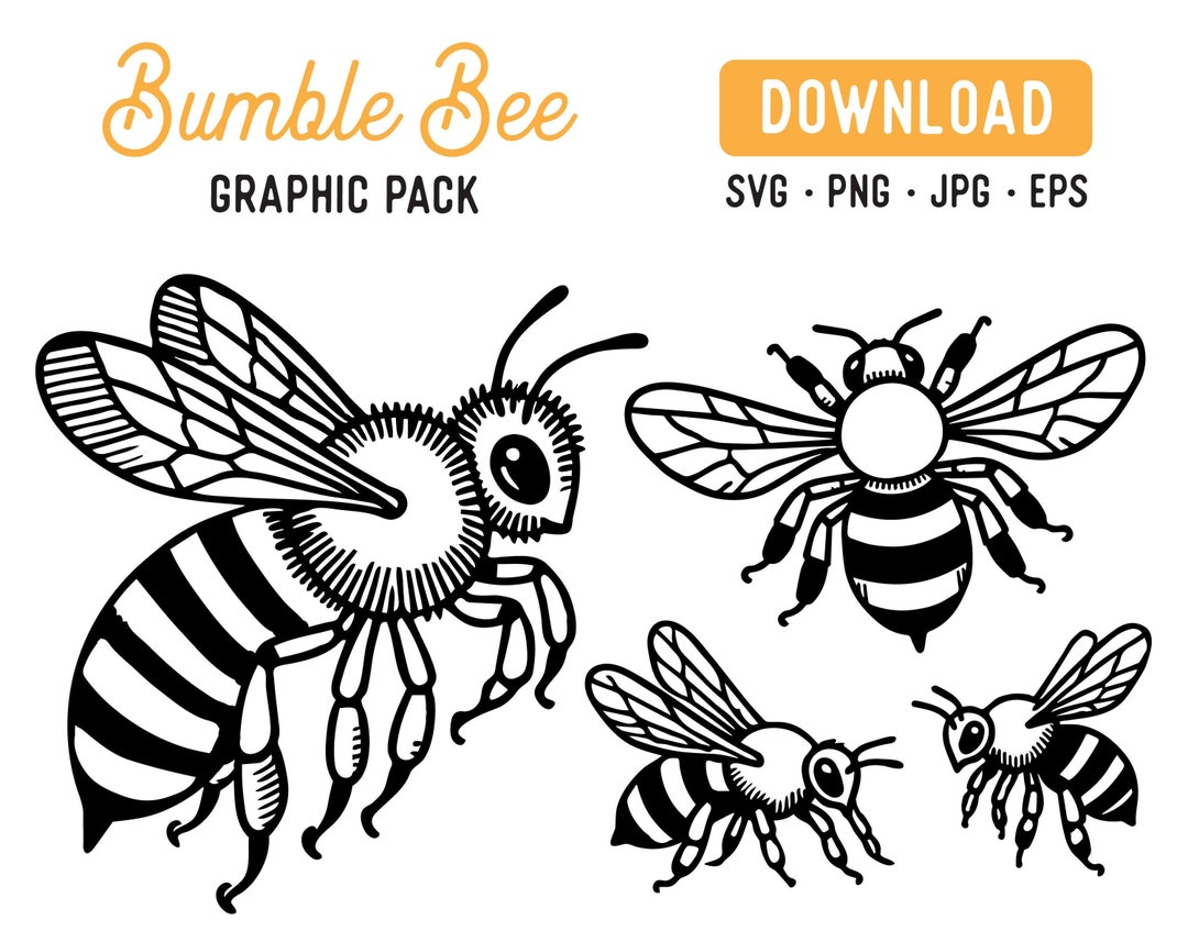 Bee SVG Bundle Bee Graphic Bundle Bumble Bee Clipart Cut Files Instant ...